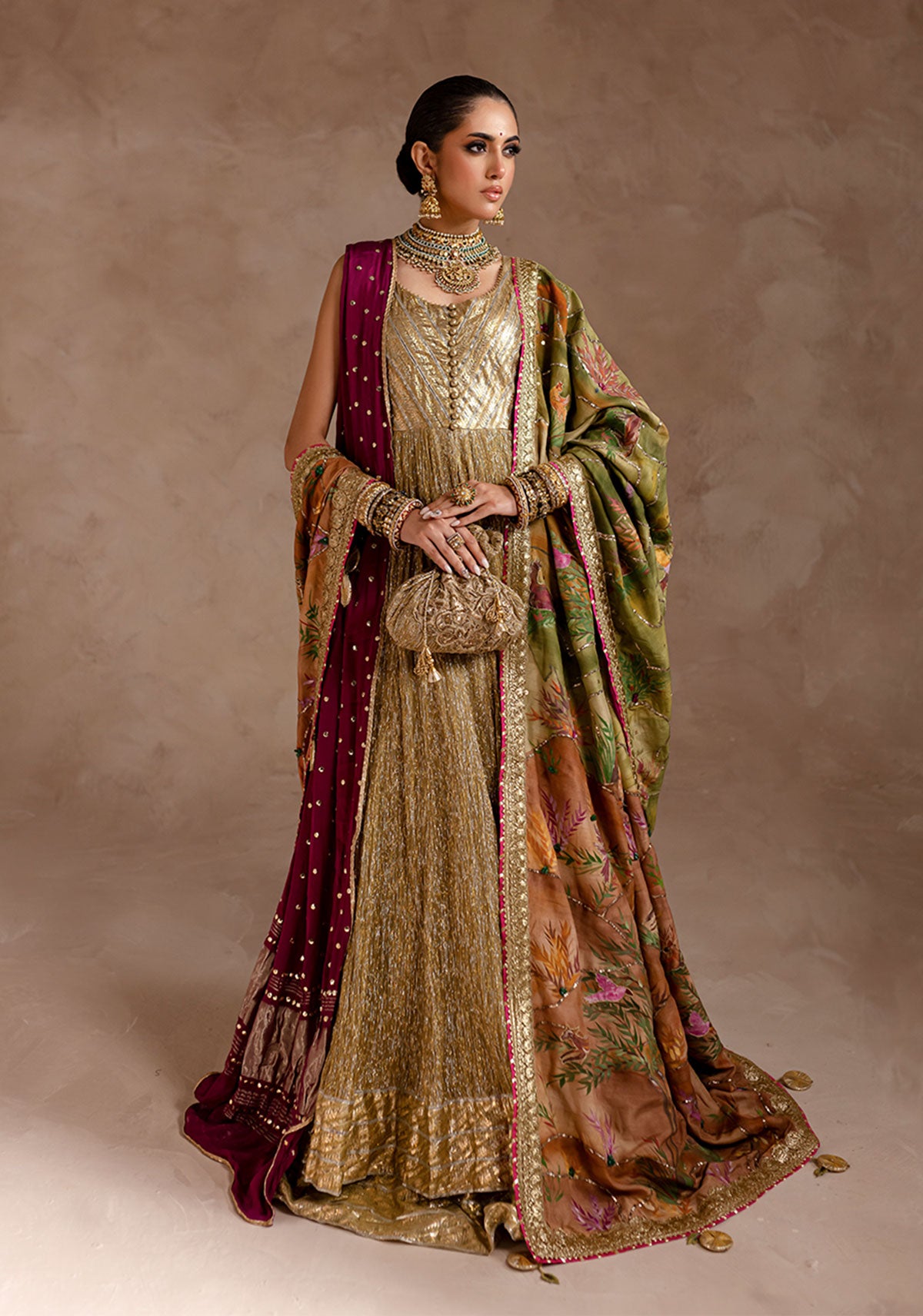 Gold Crushed Pishwaas